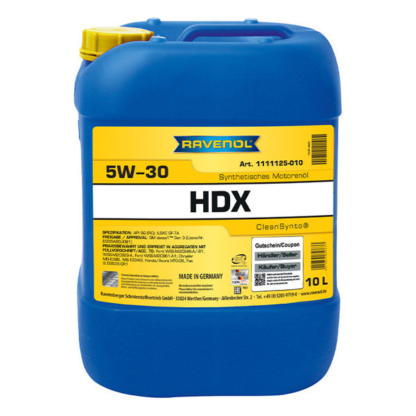 Mator moyi RAVENOL HDX 5W-30